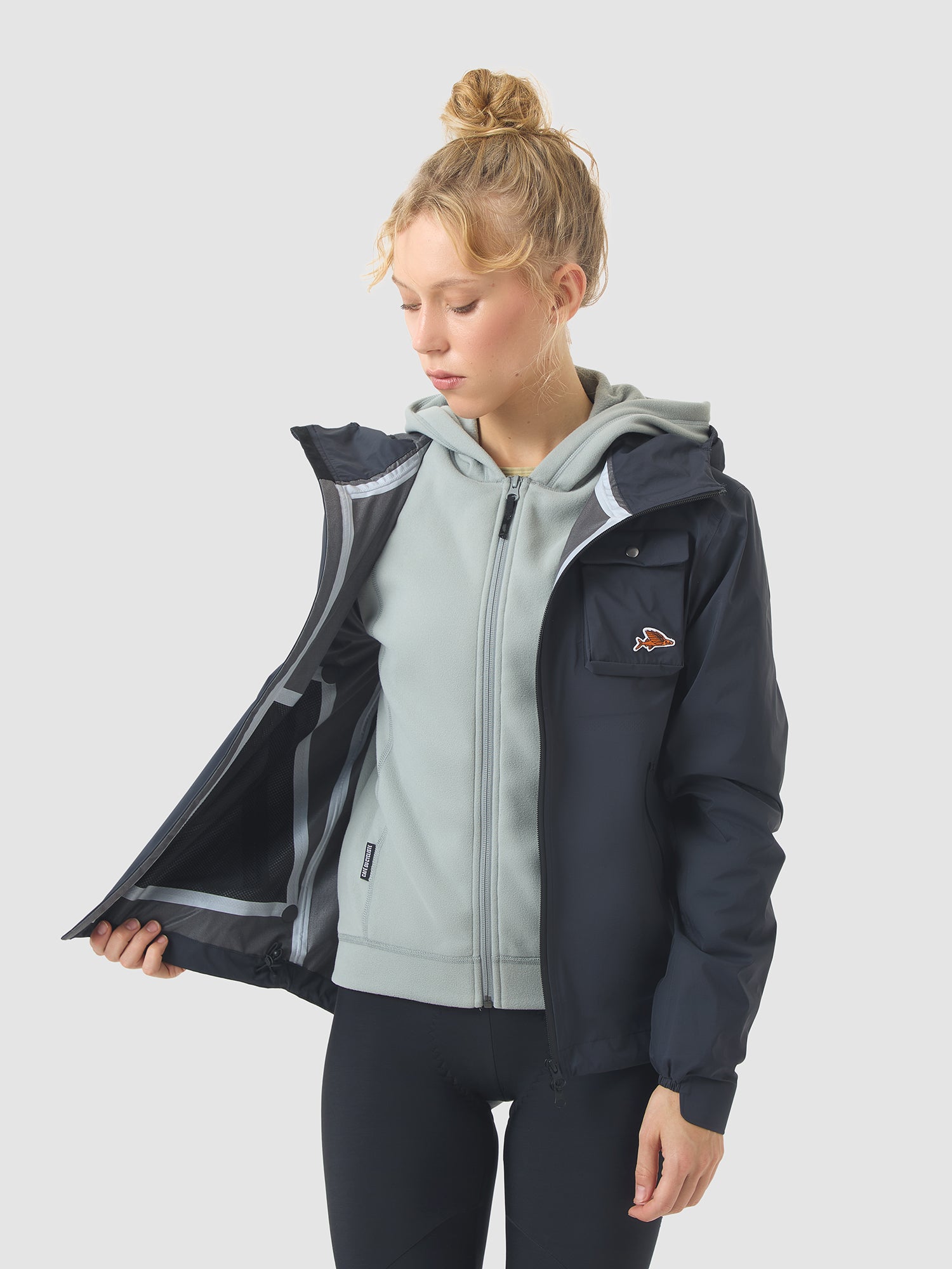 Unisex Rain Jacket Alizee Anthracite – Café du Cycliste | GB